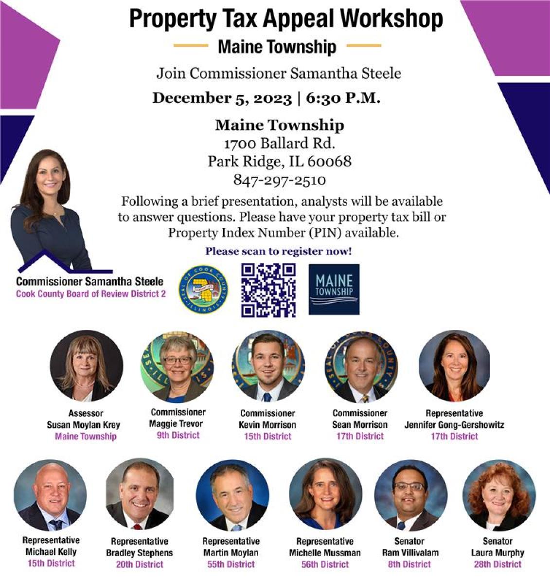 Maine Township Property Tax Workshop, Hosted by Commissioner Samantha ...